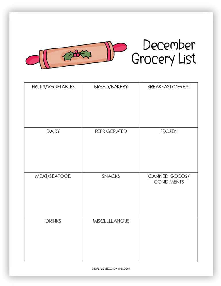 December Planner Printables (Free PDF Downloads) - Simply Love Coloring
