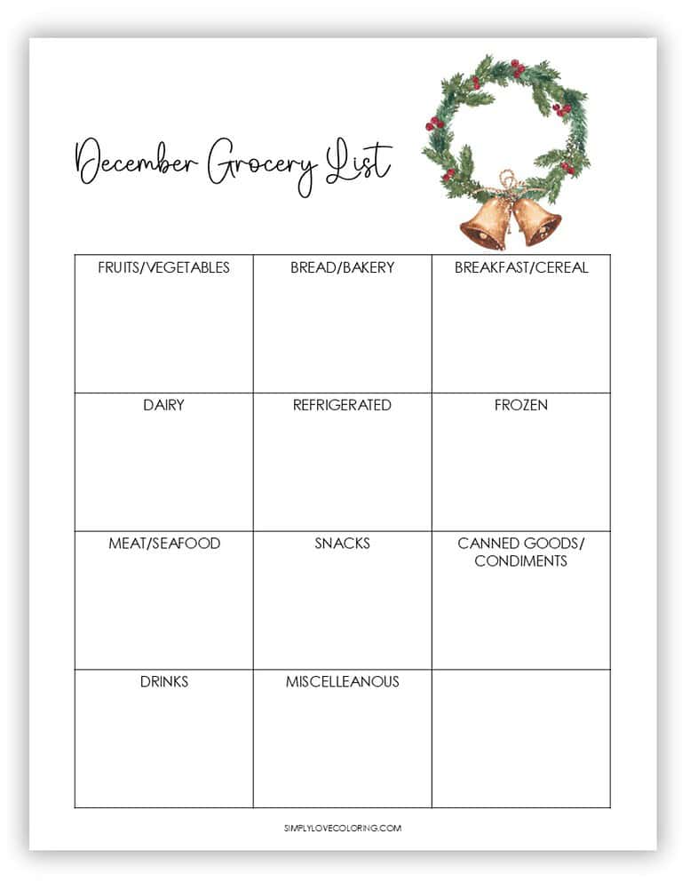 December Planner Printables (Free PDF Downloads) - Simply Love Coloring