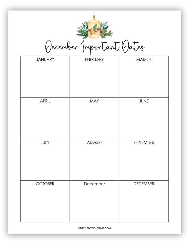 December Planner Printables (Free PDF Downloads) - Simply Love Coloring