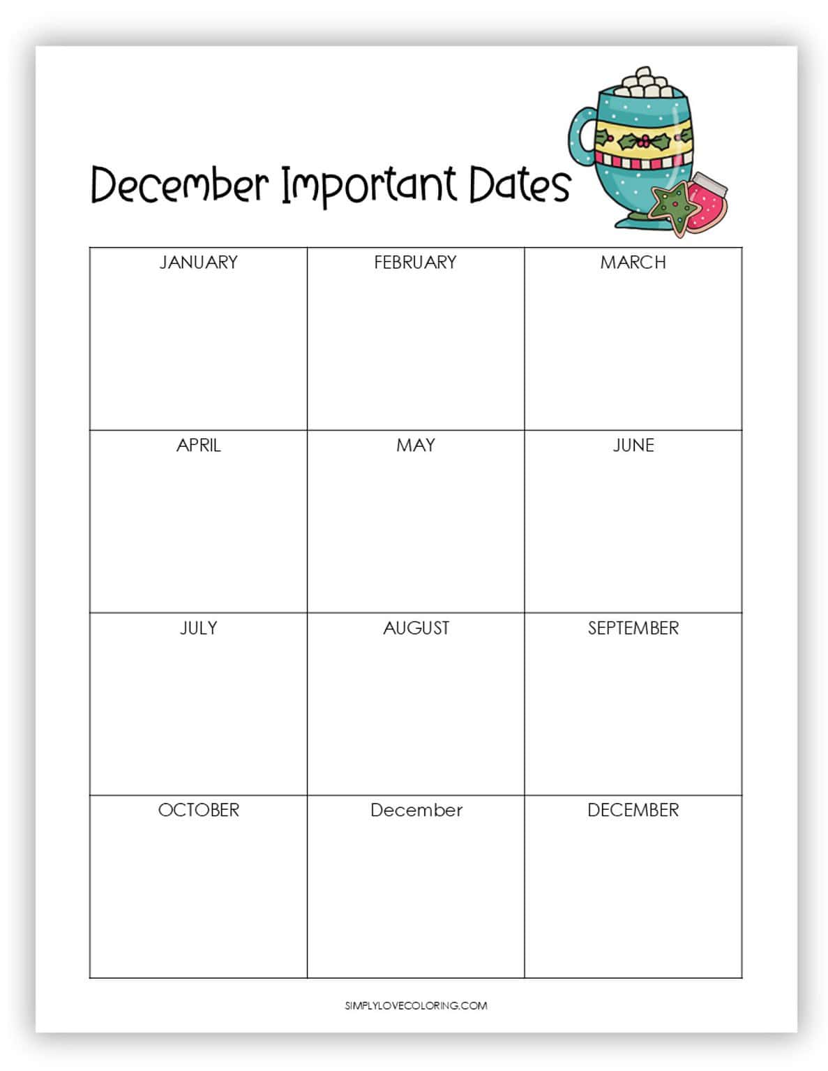 December Planner Printables (Free PDF Downloads) - Simply Love Coloring