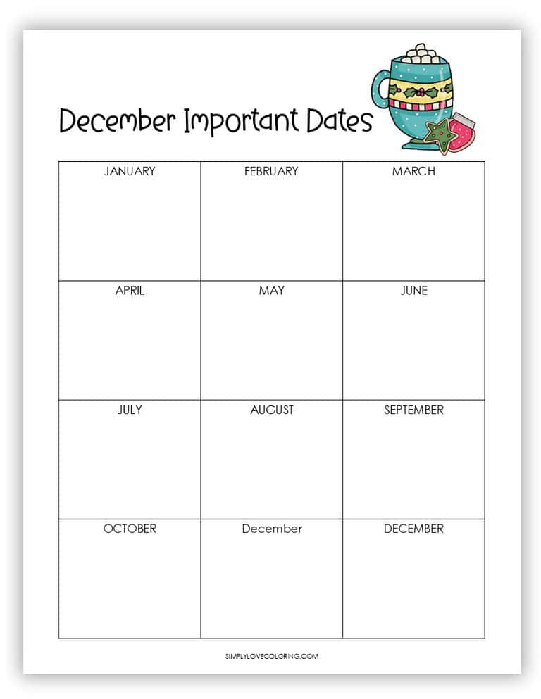 December Planner Printables (Free PDF Downloads) - Simply Love Coloring