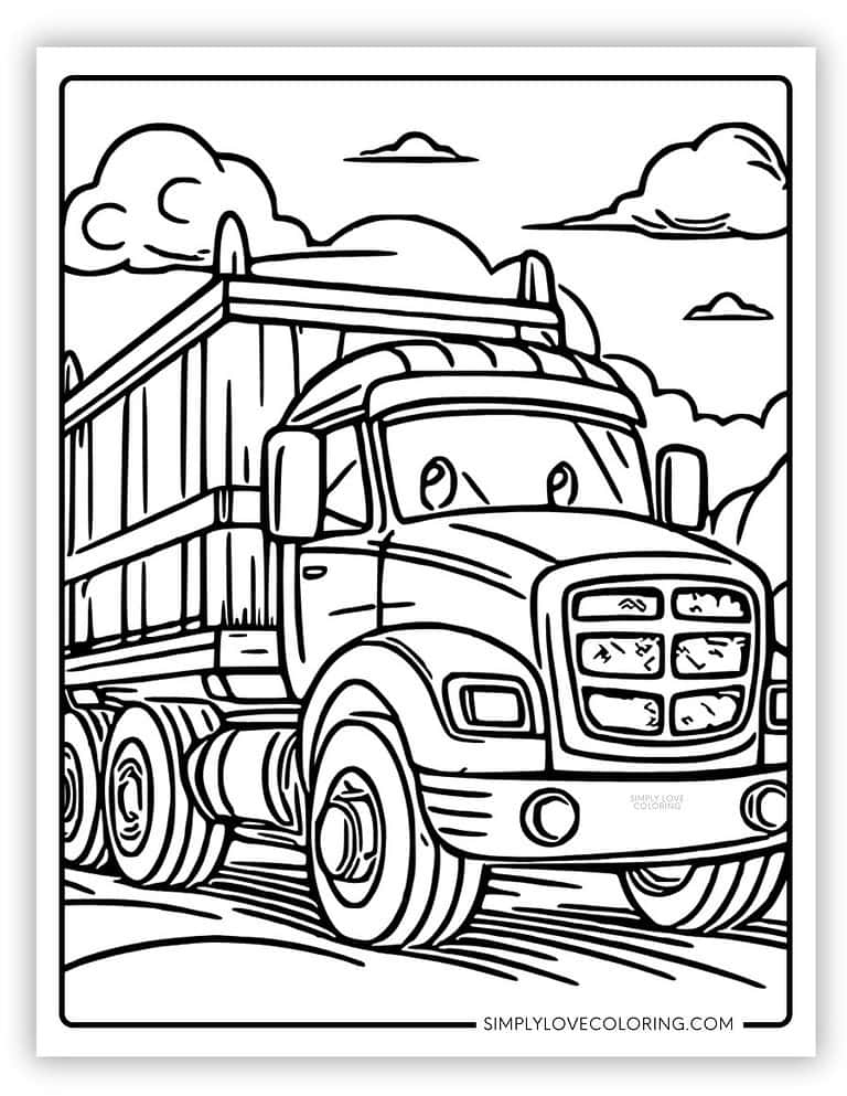 Truck Coloring Pages (Free PDF Printables) - Simply Love Coloring