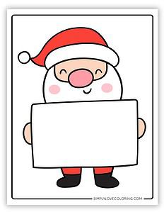 Santa Templates (Free PDF Printables) - Simply Love Coloring