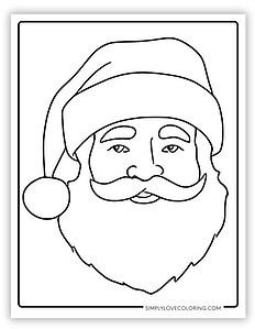 Santa Templates (Free PDF Printables) - Simply Love Coloring