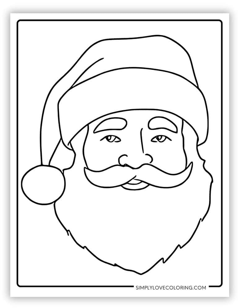 Santa Templates (Free PDF Printables) - Simply Love Coloring
