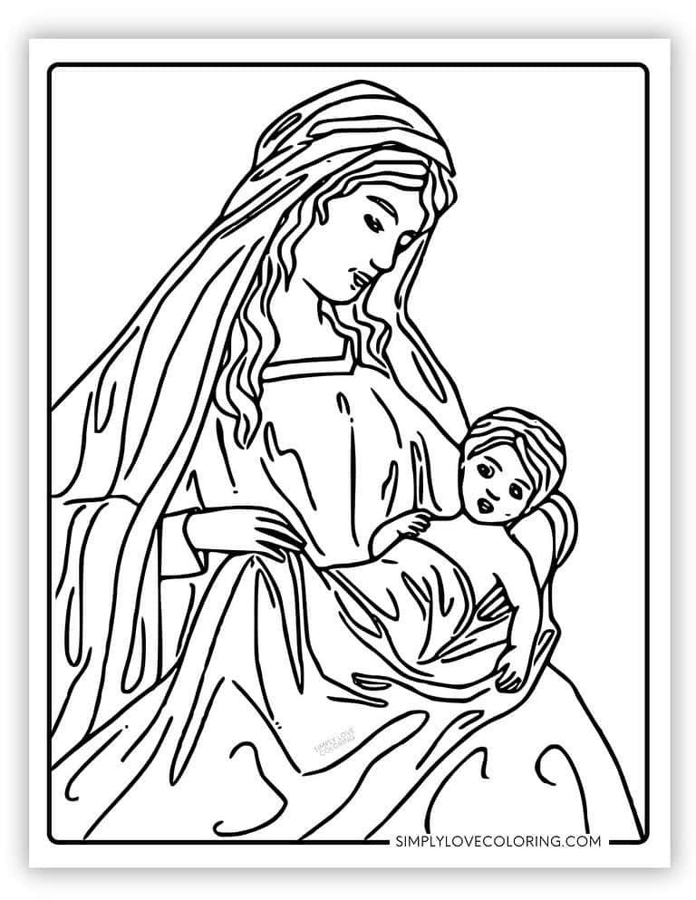 Nativity Coloring Pages (Free PDF Printables) - Simply Love Coloring
