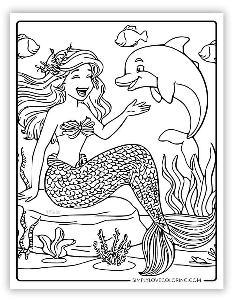 Mermaid Coloring Pages (Free PDF Printables) - Simply Love Coloring