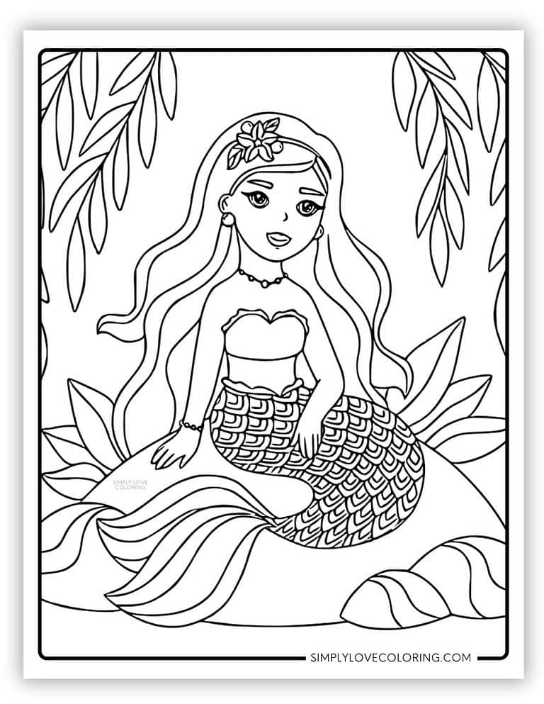 Mermaid Coloring Pages (Free PDF Printables) - Simply Love Coloring