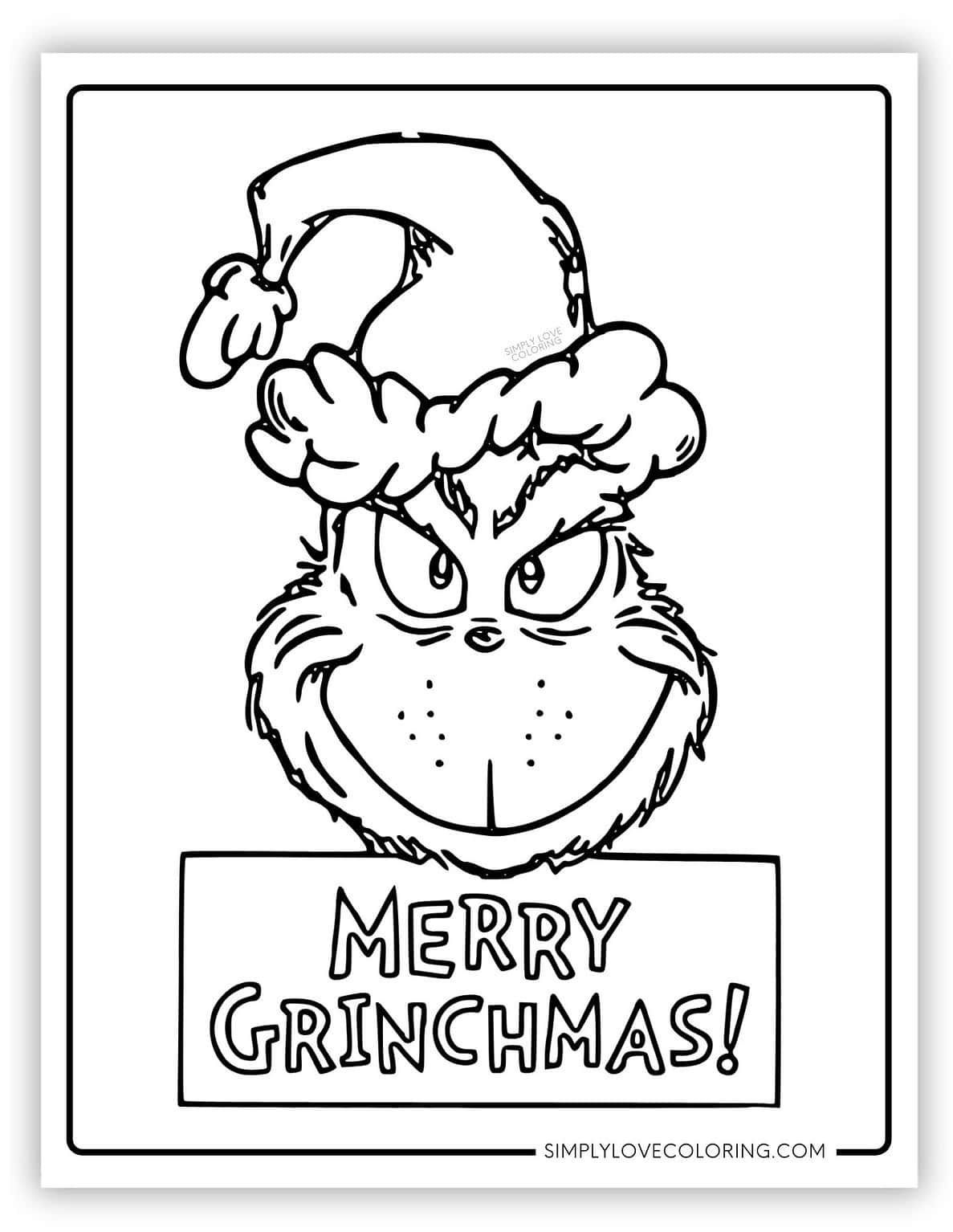 Grinch Coloring Pages (Free PDF Printables) – Simply Love Coloring