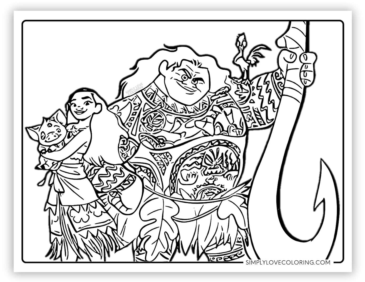 Moana Coloring Pages (Free PDF Printables) - Simply Love Coloring