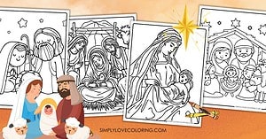 Nativity Coloring Pages (Free PDF Printables) - Simply Love Coloring
