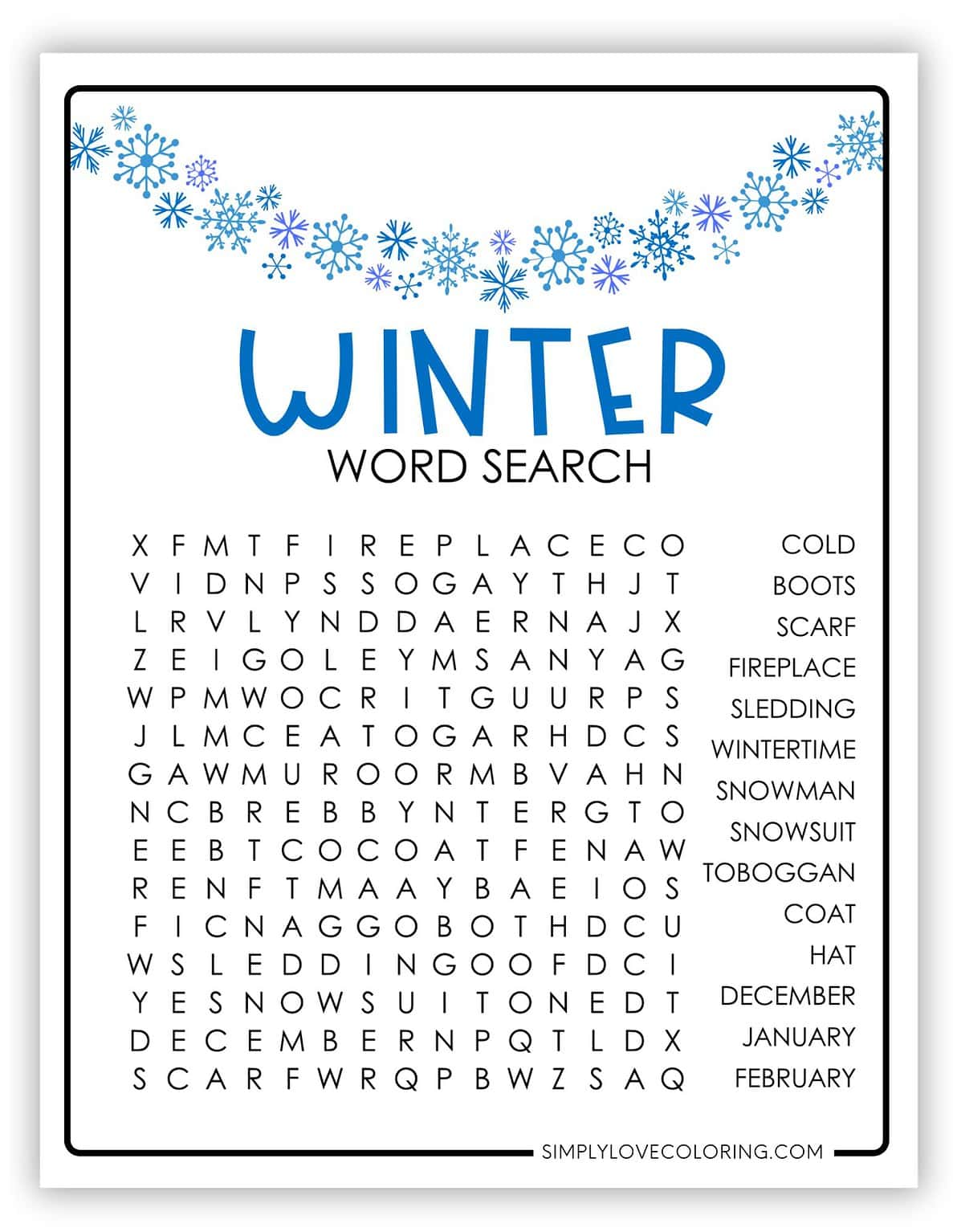January Coloring Pages (Free PDF Printables) - Simply Love Coloring