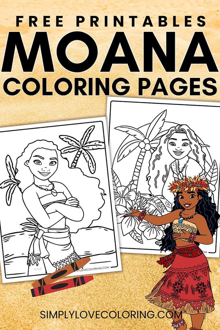 Moana Coloring Pages (Free PDF Printables) - Simply Love Coloring