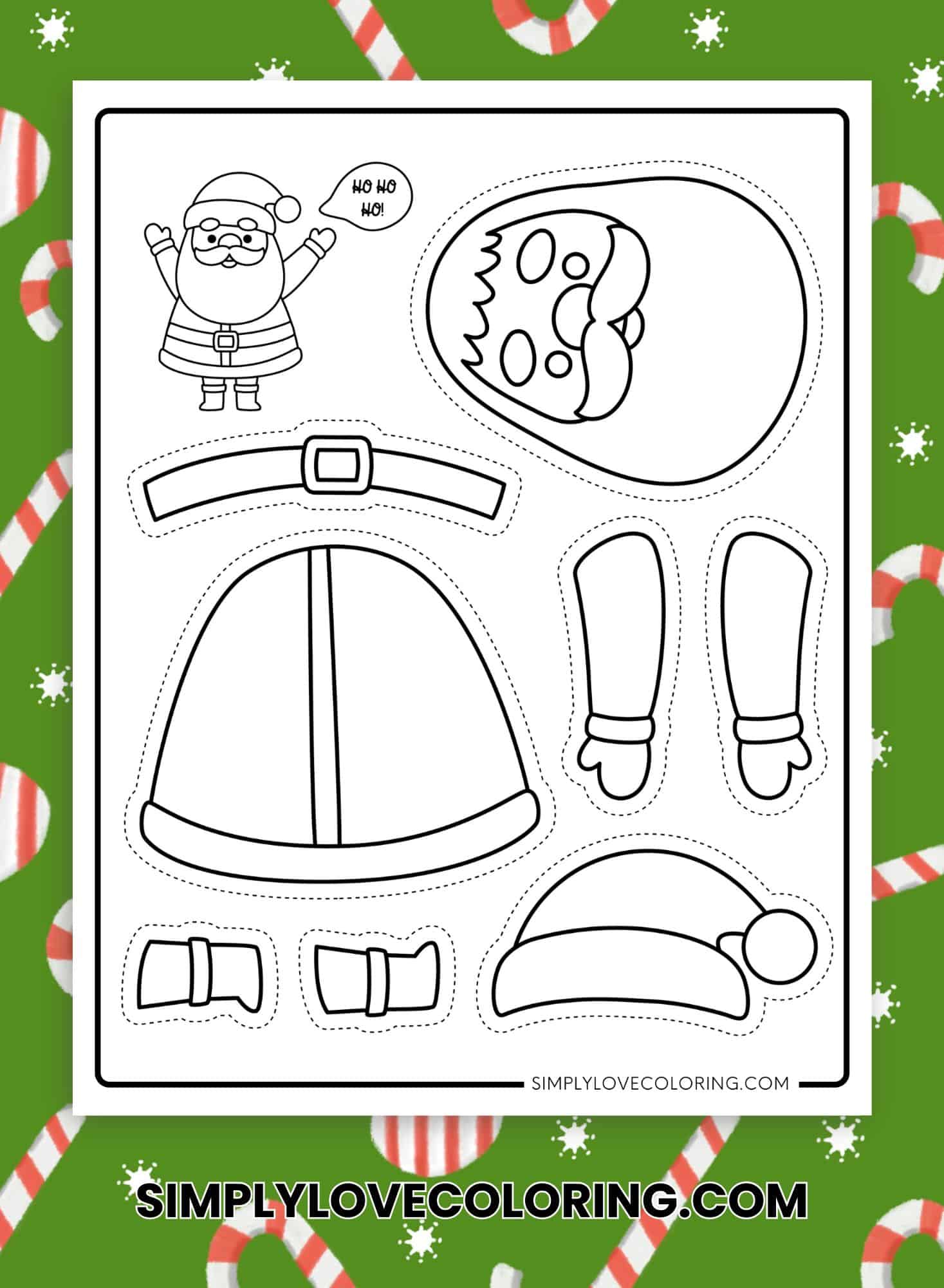Santa Templates (Free PDF Printables) - Simply Love Coloring