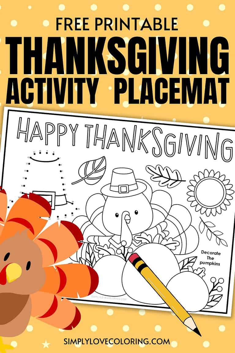 Thanksgiving Activity Placemats (Free PDF Printables) - Simply Love ...