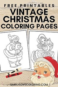 Vintage Christmas Coloring Pages (Free PDF Printables) - Simply Love ...