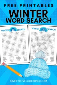 Winter Word Search (Free PDF Printables) - Simply Love Coloring