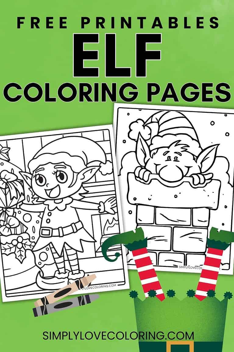Elf Coloring Pages (Free PDF Printables) - Simply Love Coloring
