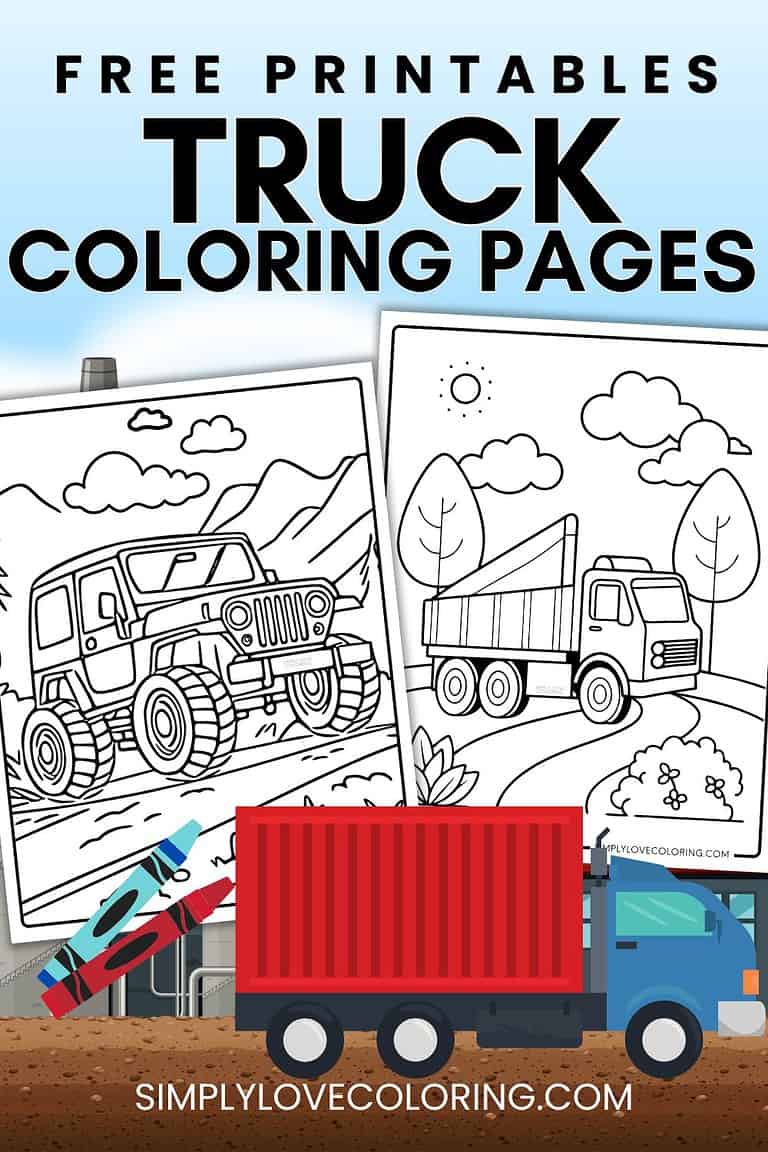 Truck Coloring Pages (Free PDF Printables) - Simply Love Coloring