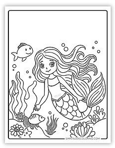 Mermaid Coloring Pages (Free PDF Printables) - Simply Love Coloring