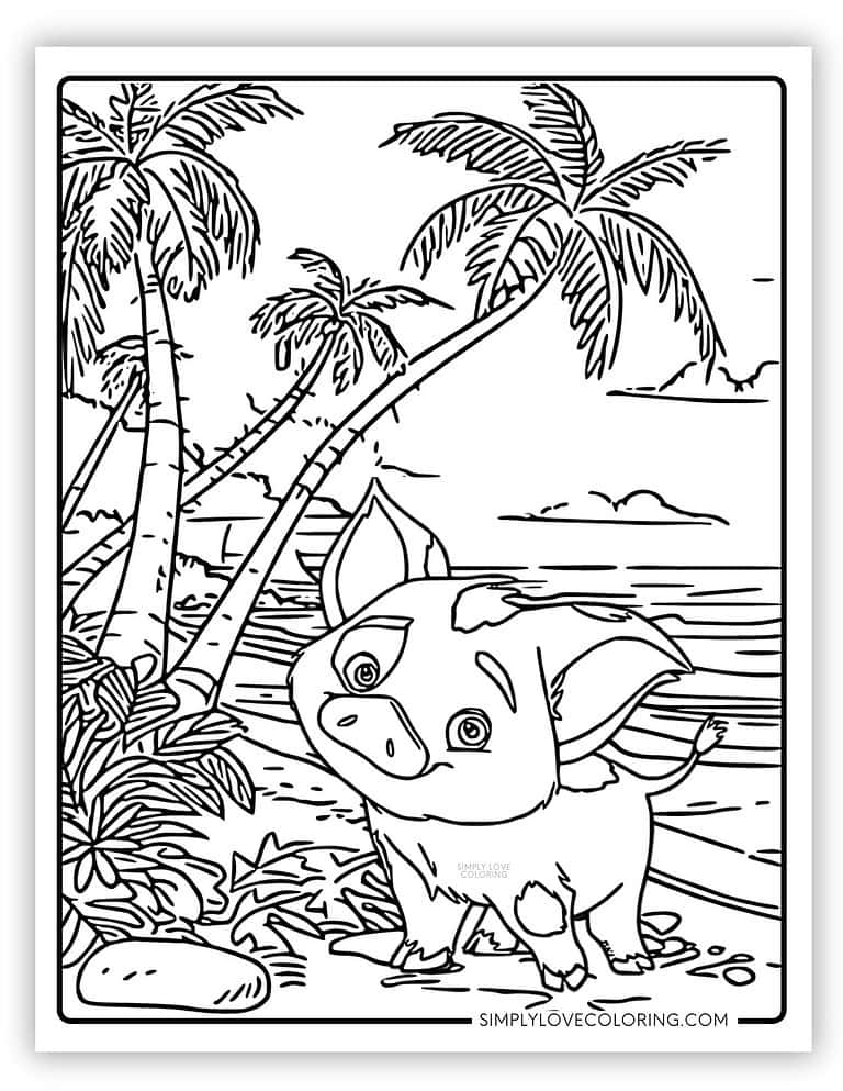Moana Coloring Pages (Free PDF Printables) - Simply Love Coloring