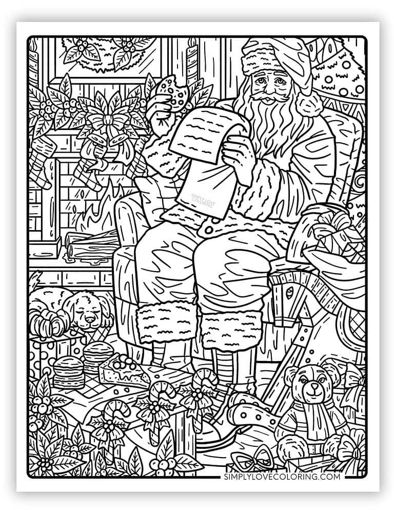 Christmas Coloring Pages for Adults (Free PDF Printables) - Simply Love ...