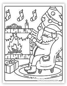 Santa Claus Coloring Pages (Free PDF Printables) - Simply Love Coloring