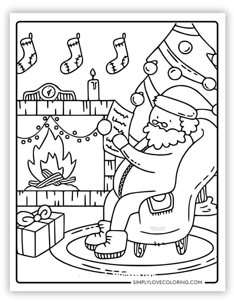 Santa Claus Coloring Pages (Free PDF Printables) - Simply Love Coloring
