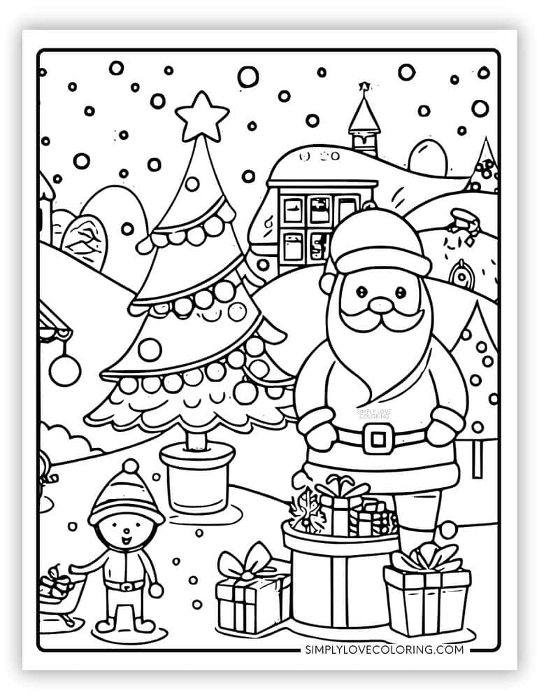 Santa Claus Coloring Pages (Free PDF Printables) - Simply Love Coloring