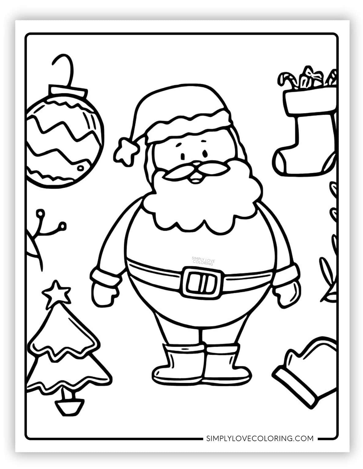 Santa Claus Coloring Pages (Free PDF Printables) - Simply Love Coloring