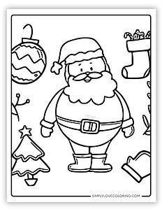 Santa Claus Coloring Pages (Free PDF Printables) - Simply Love Coloring