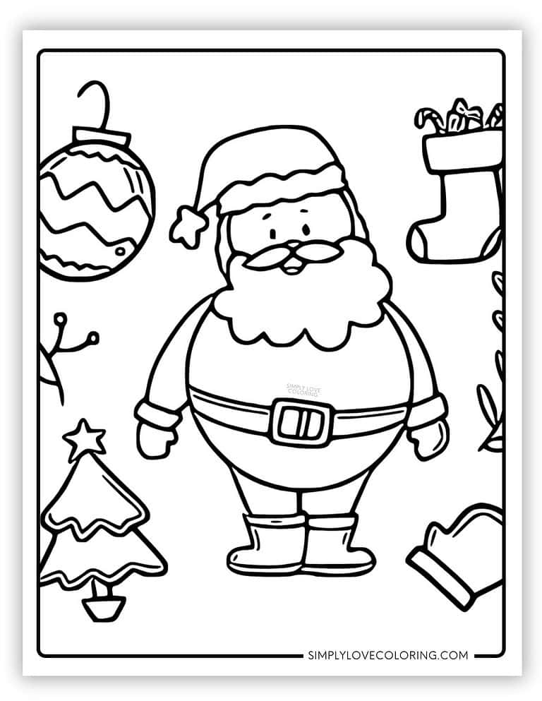 Santa Claus Coloring Pages (Free PDF Printables) - Simply Love Coloring
