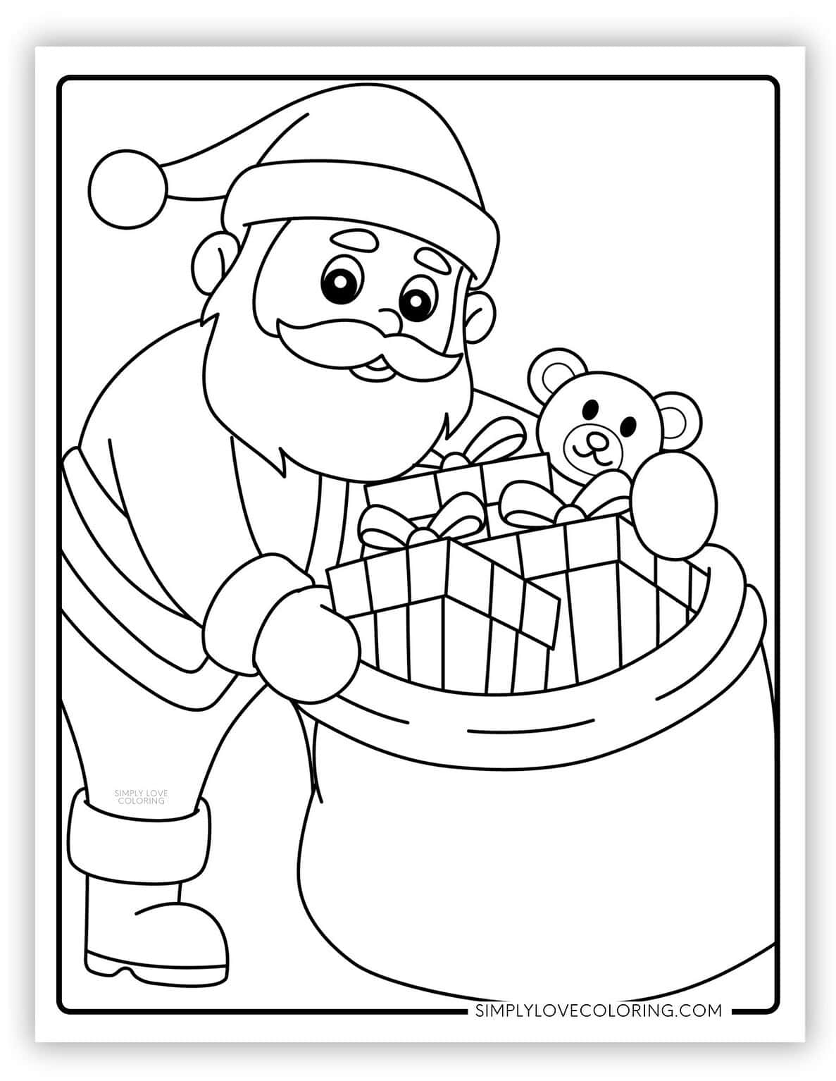Santa Claus Coloring Pages (Free PDF Printables) - Simply Love Coloring
