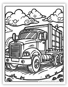 Truck Coloring Pages (Free PDF Printables) - Simply Love Coloring