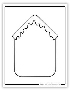 Gingerbread House Templates (Free PDF Printables) - Simply Love Coloring