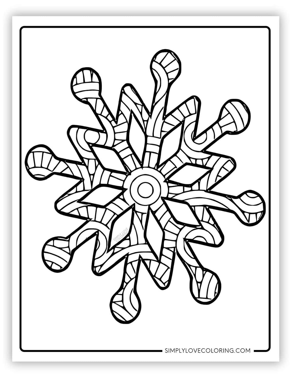 Snowflake Coloring Pages (Free PDF Printables) - Simply Love Coloring