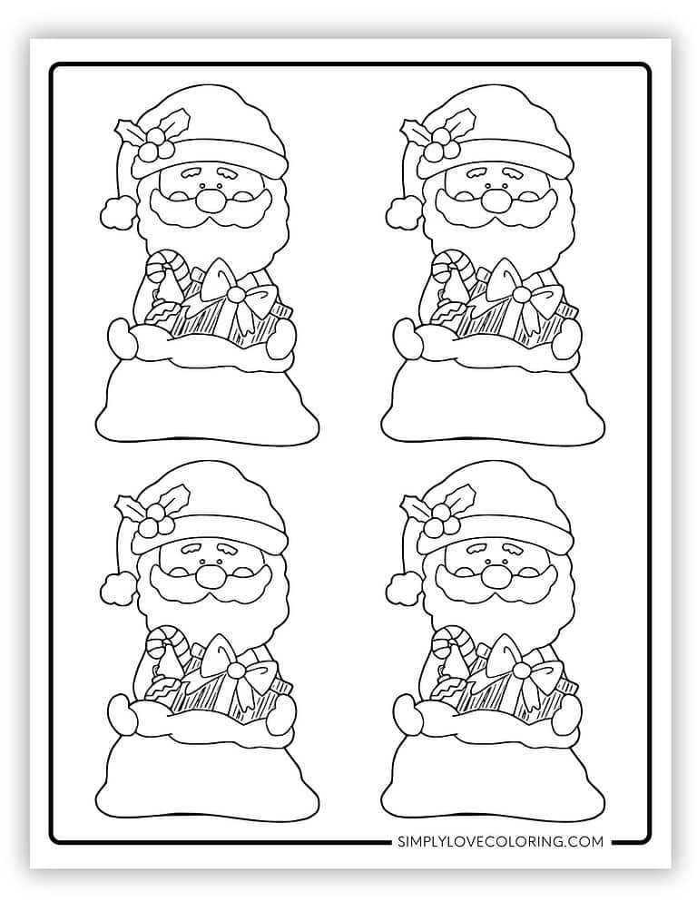Santa Templates (Free PDF Printables) - Simply Love Coloring