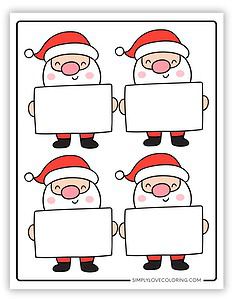 Santa Templates (Free PDF Printables) - Simply Love Coloring