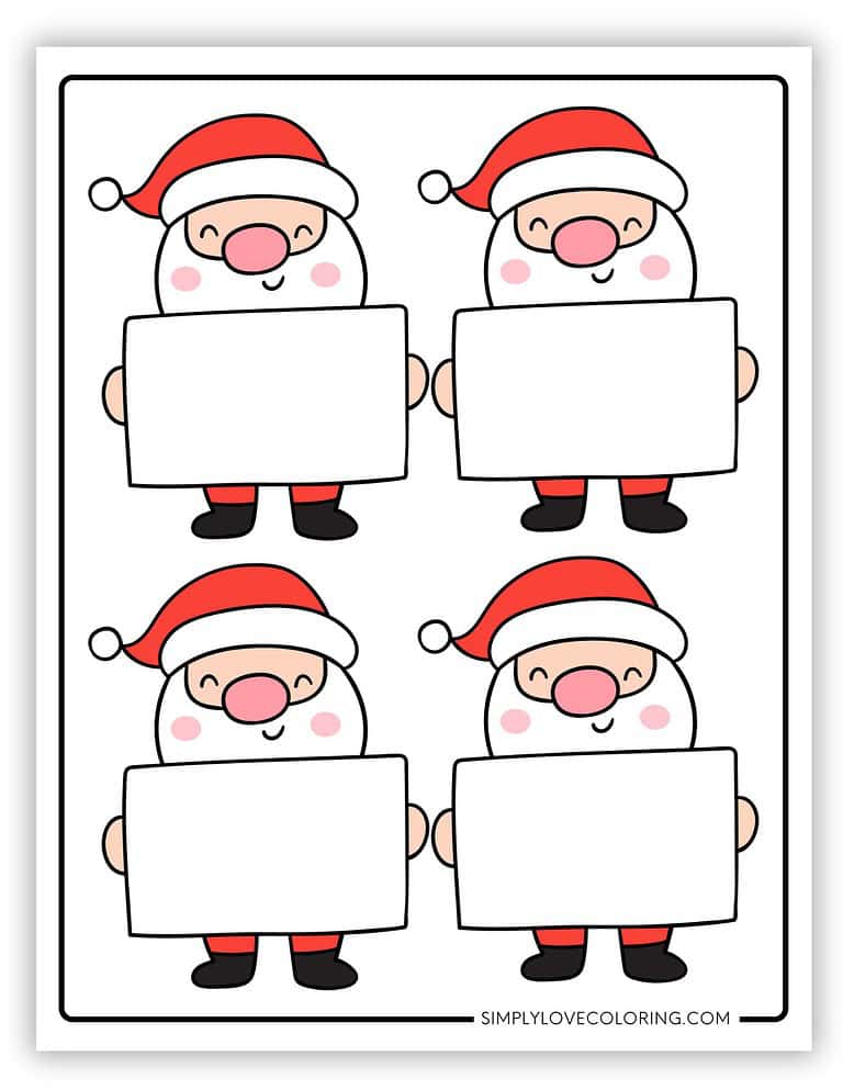 Santa Templates (Free PDF Printables) - Simply Love Coloring