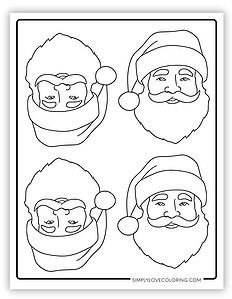 Santa Templates (Free PDF Printables) - Simply Love Coloring