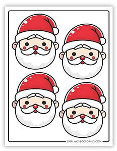 Santa Templates (Free PDF Printables) - Simply Love Coloring