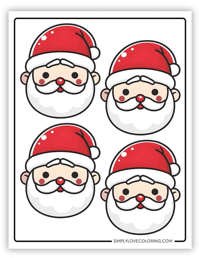 Santa Templates (Free PDF Printables) - Simply Love Coloring