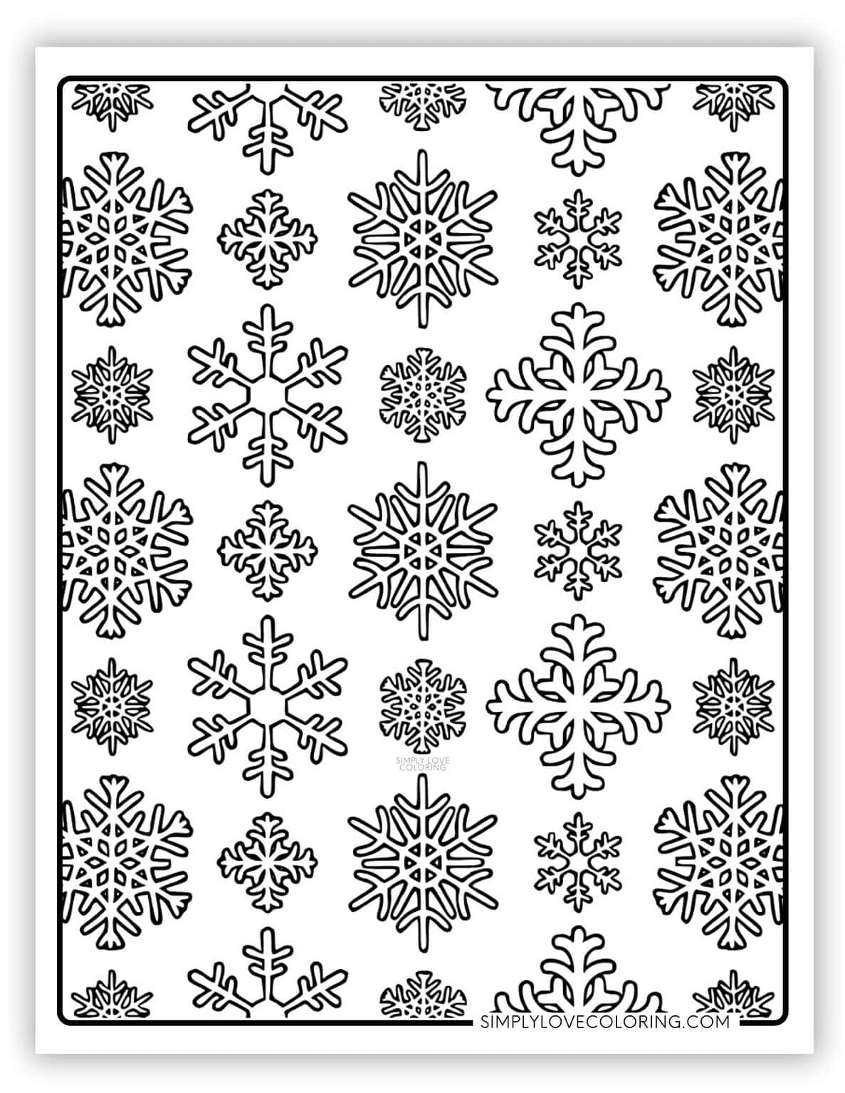 Snowflake Coloring Pages (Free PDF Printables) - Simply Love Coloring