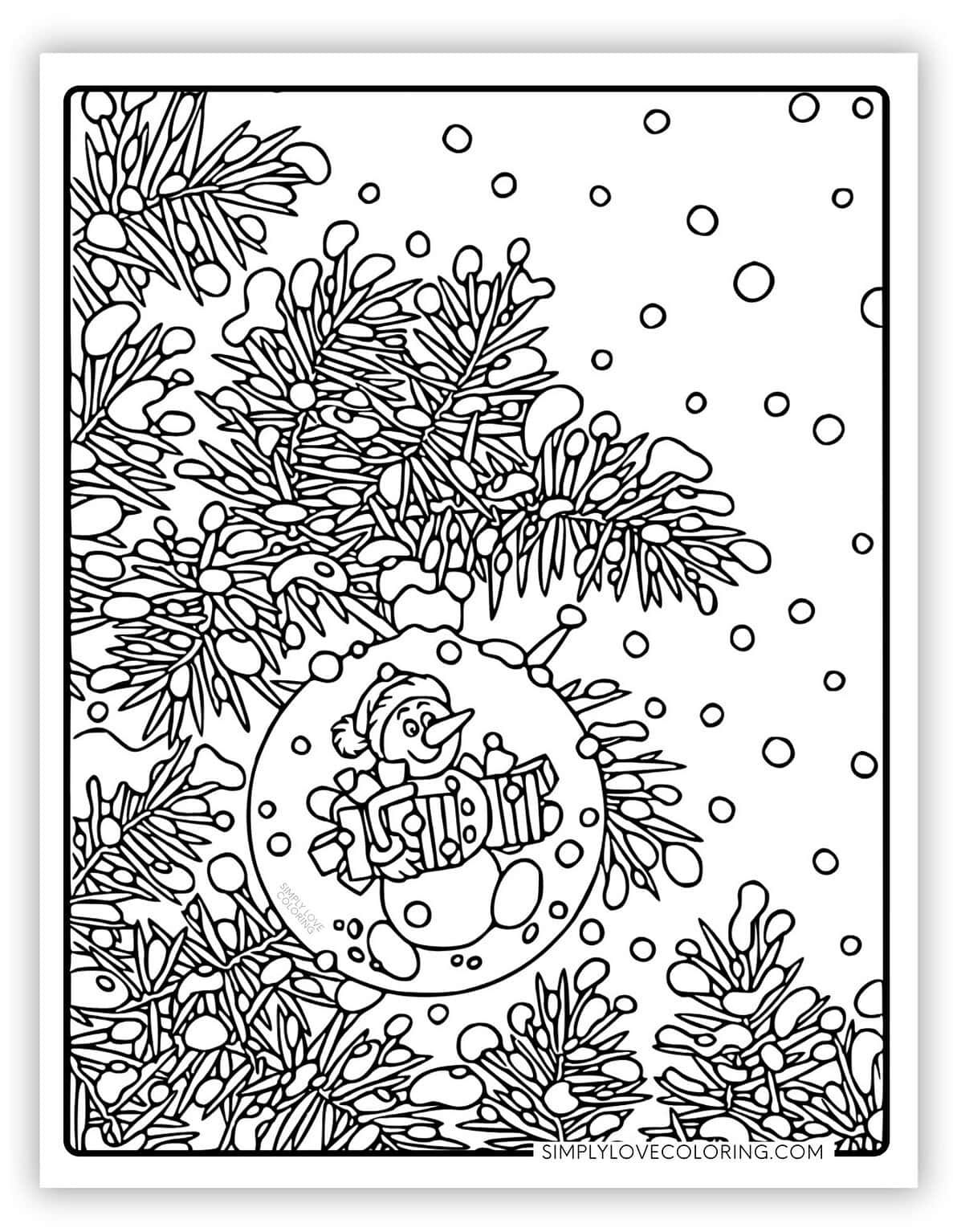 Christmas Coloring Pages for Adults (Free PDF Printables) - Simply Love ...