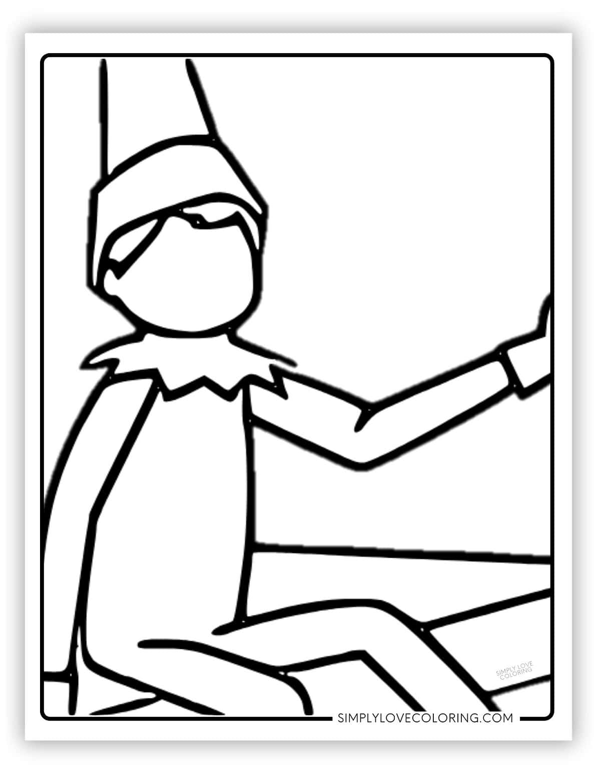 Elf on the Shelf Coloring Pages (Free PDF Printables) - Simply Love ...