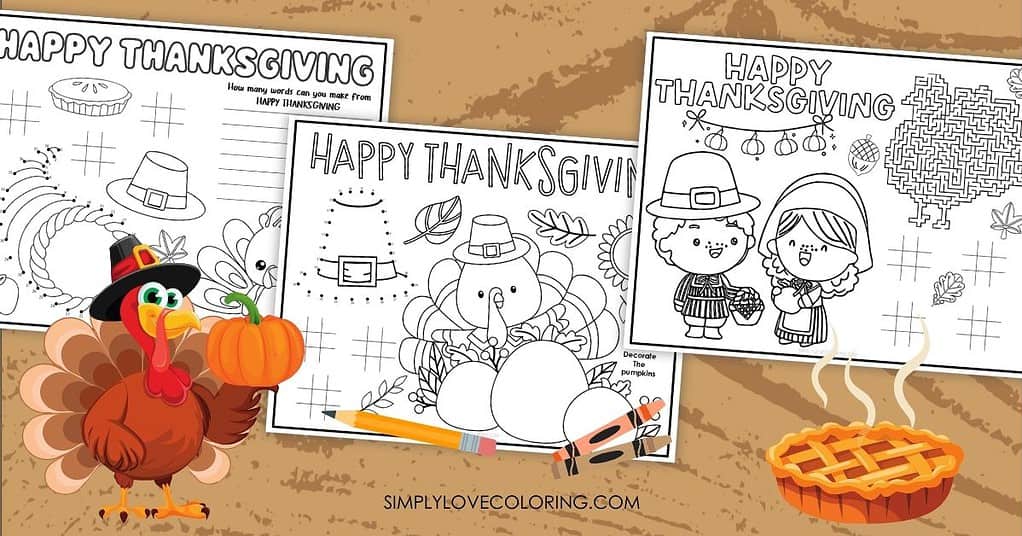 Thanksgiving Activity Placemats (Free PDF Printables) - Simply Love ...