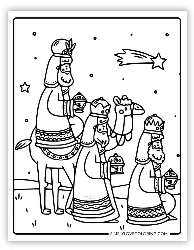 Nativity Coloring Pages (Free PDF Printables) - Simply Love Coloring