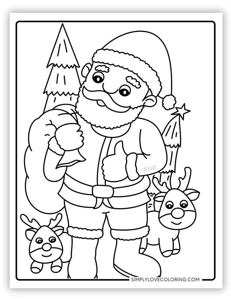 Santa Claus Coloring Pages (Free PDF Printables) - Simply Love Coloring