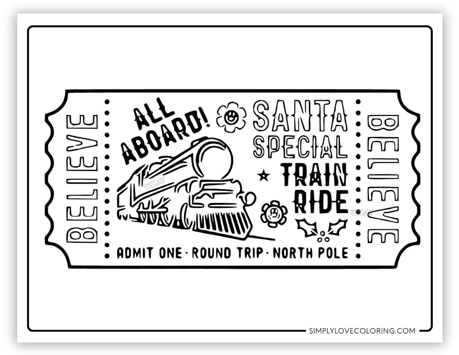 Polar Express Coloring Pages (Free PDF Printables) - Simply Love Coloring