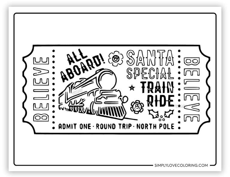 Polar Express Coloring Pages (Free PDF Printables) - Simply Love Coloring